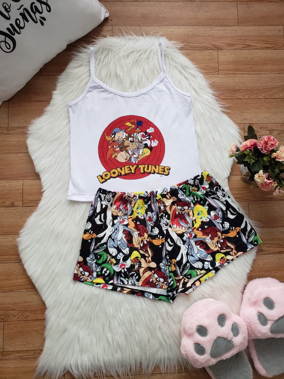 Pijama Victoria Looney Tunes - Rosa Pastell