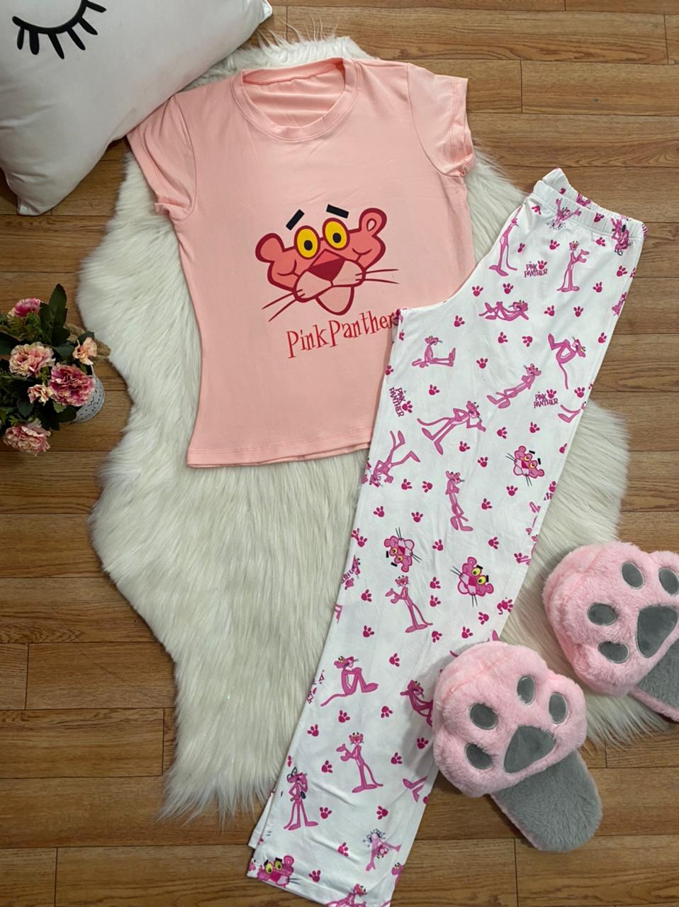 Pijama Malibú Pantera Rosa - Rosa Pastell