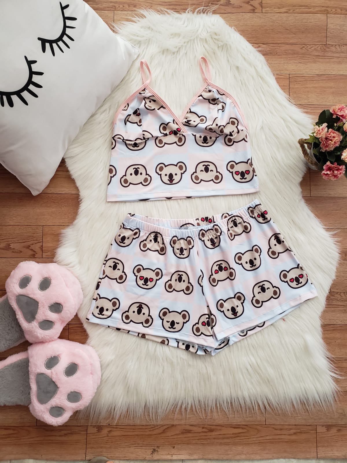 Pijama Victoria Conjunto Koala - Rosa Pastell
