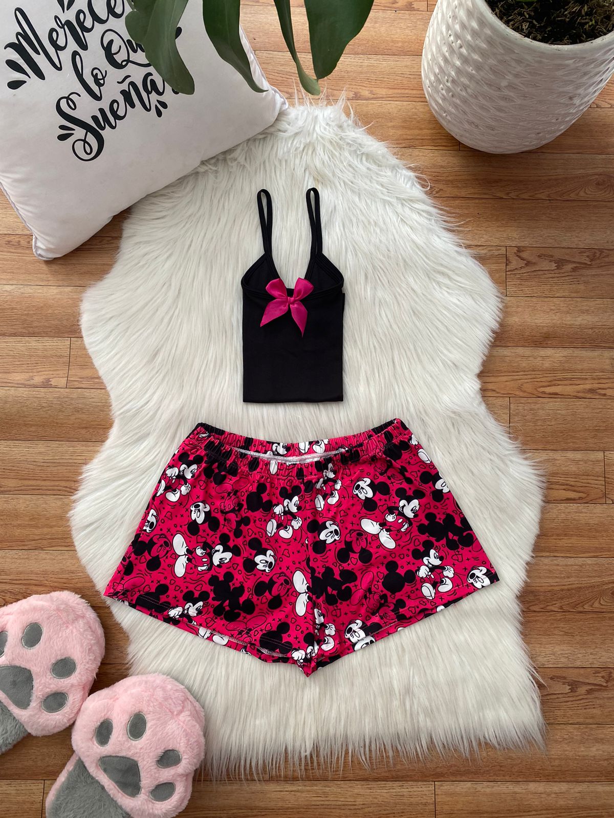 Pijama Victoria Mickey Mouse - Rosa Pastell