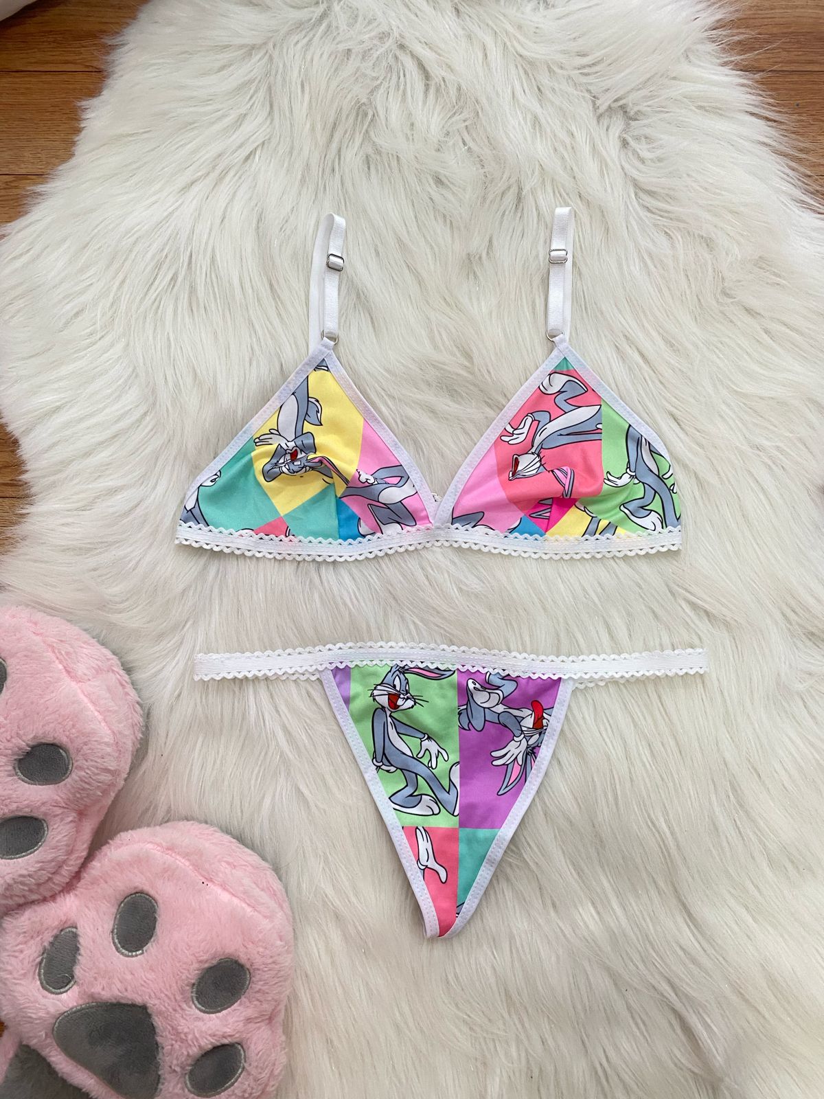 Ropa Intima Conjunto Bugs Bunny - Rosa Pastell
