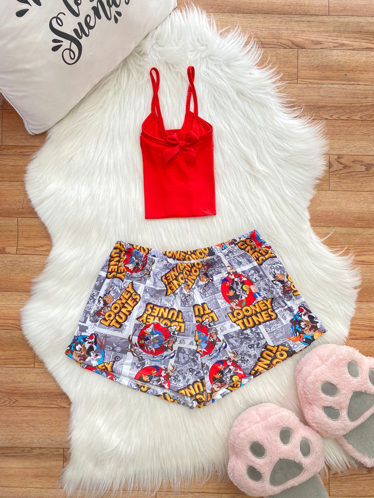 Pijama Victoria Looney Tunes - Rosa Pastell