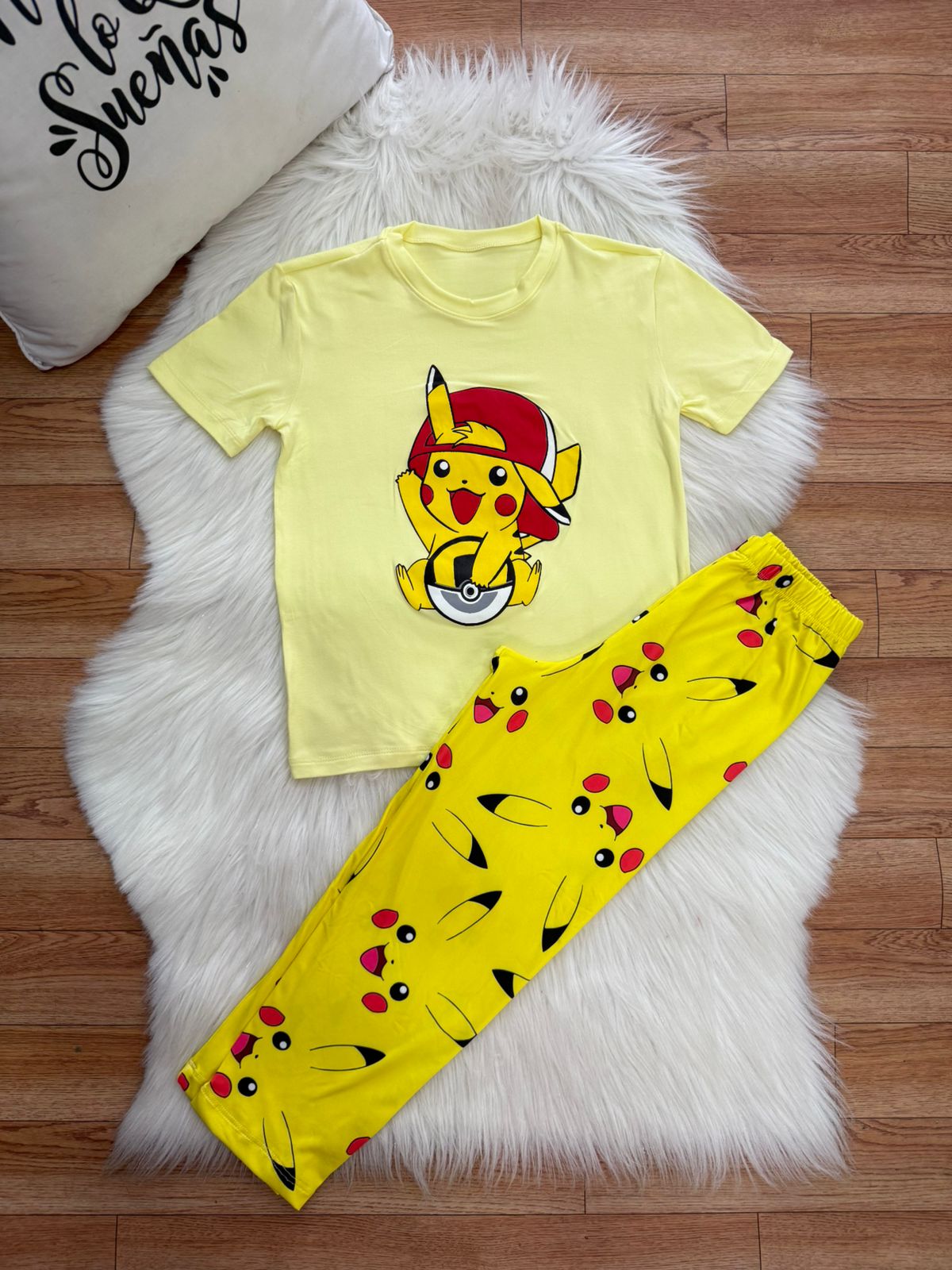 Pijama Infantil Pikachu - Rosa Pastell