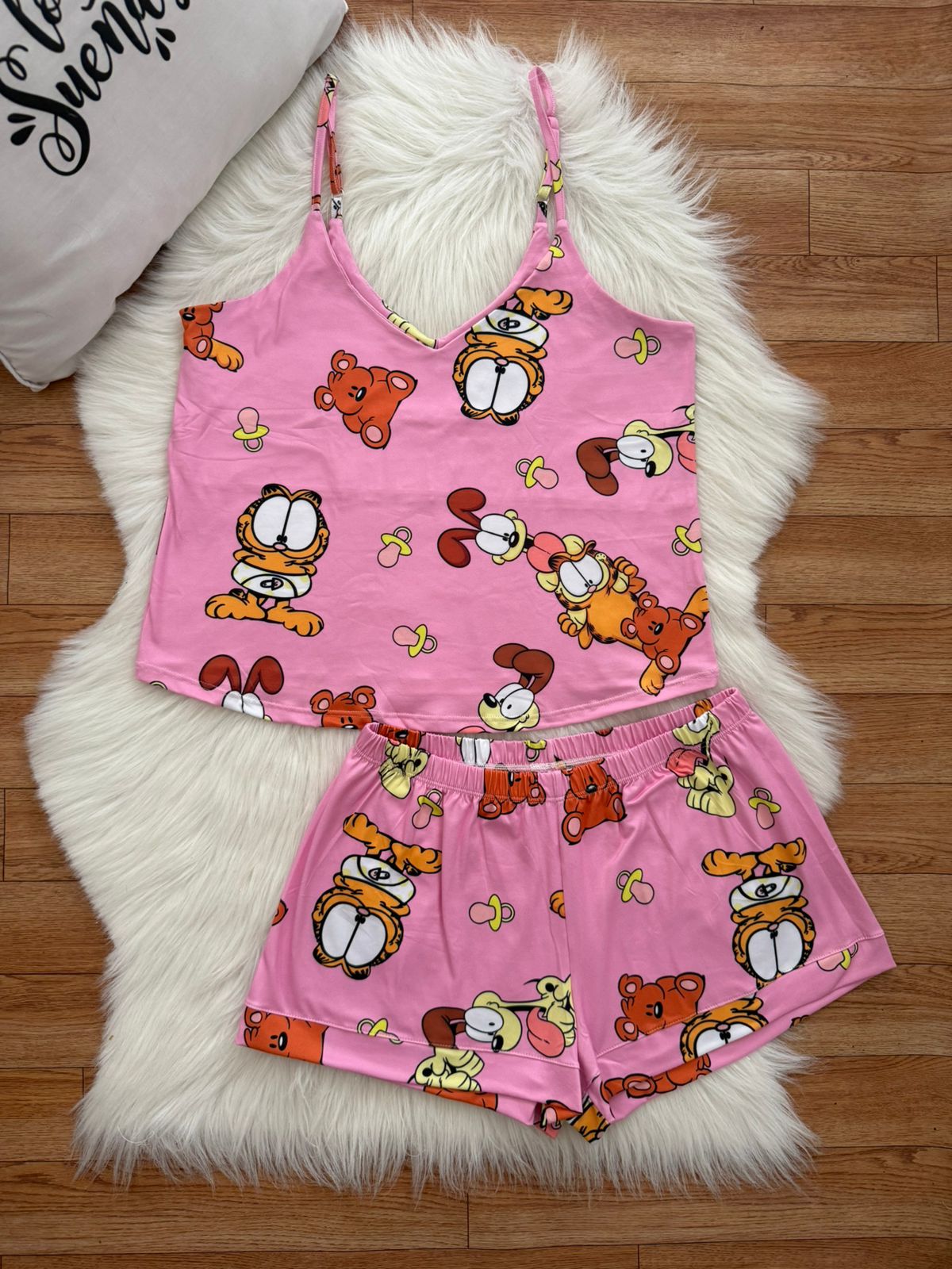 Pijama Victoria Conjunto Garfield - Rosa Pastell